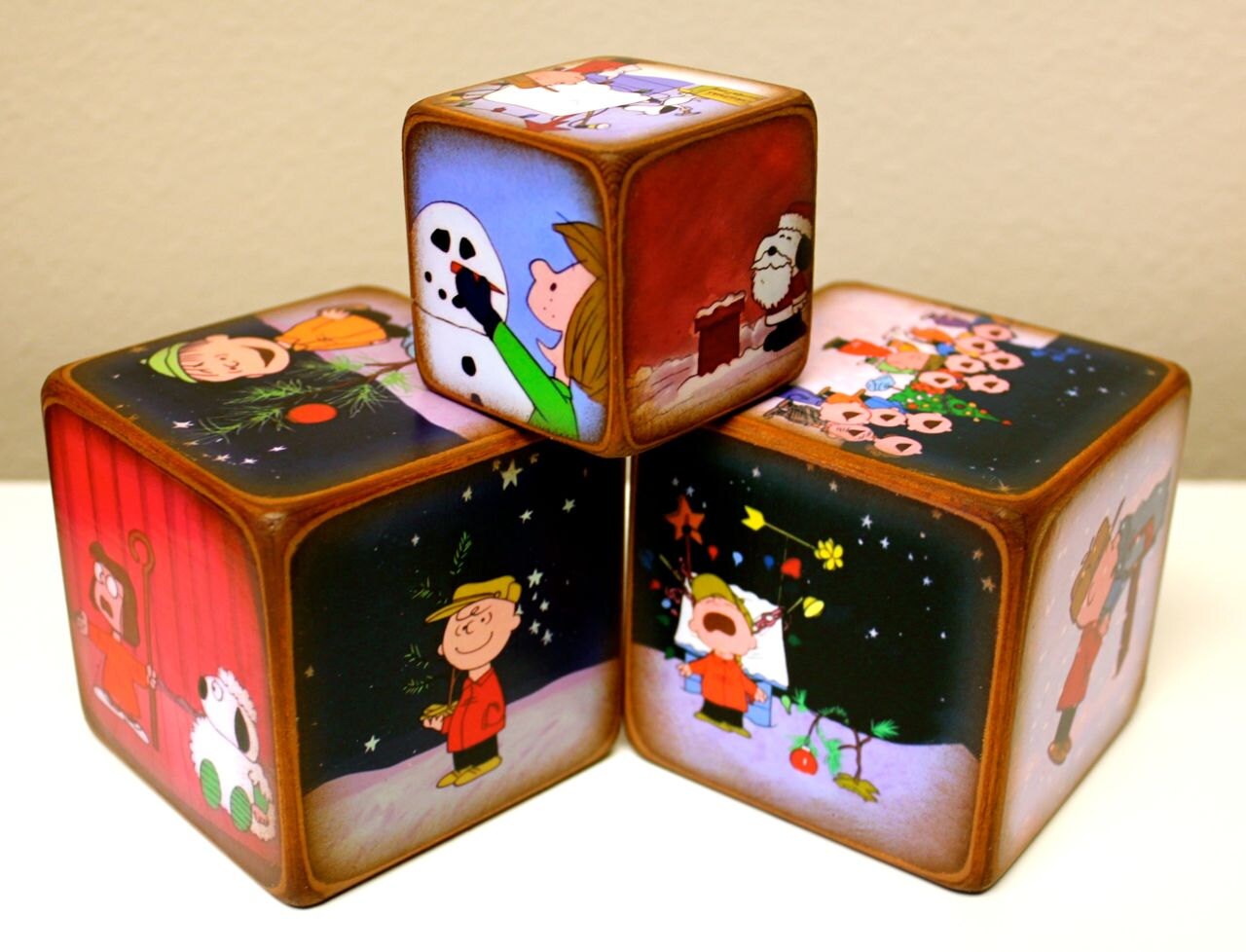 Charlie Brown Christmas Blocks Peanuts | Etsy