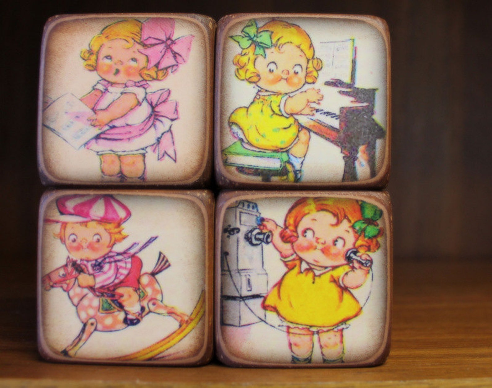 Vintage Style Campbell Soup Kids Blocks | Etsy