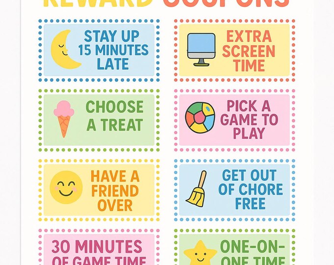 Editable Kids Reward Coupons – Printable PDF + Canva Template ...