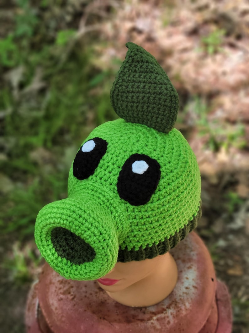 Plants Vs Zombies, Peashooter Plant Beanie, 3D Character Hat - Etsy