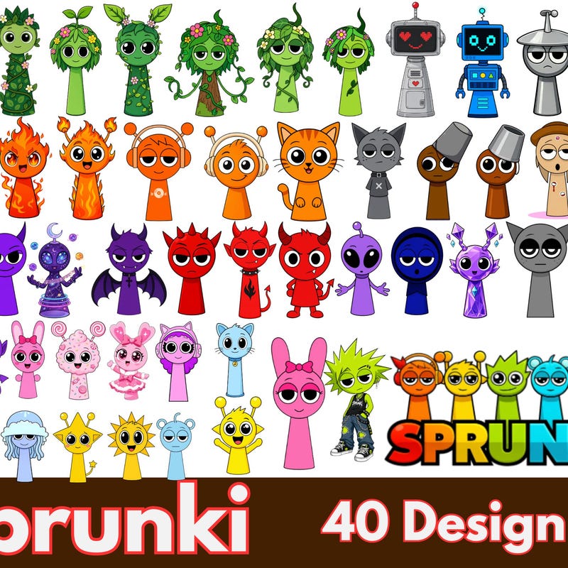 Sprunki Stickers - Etsy