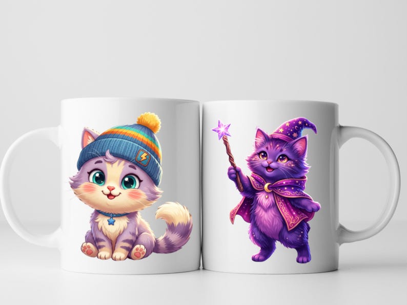 Super Kitties Clipart PNG Bundle, Superhero Cats Digital Download ...