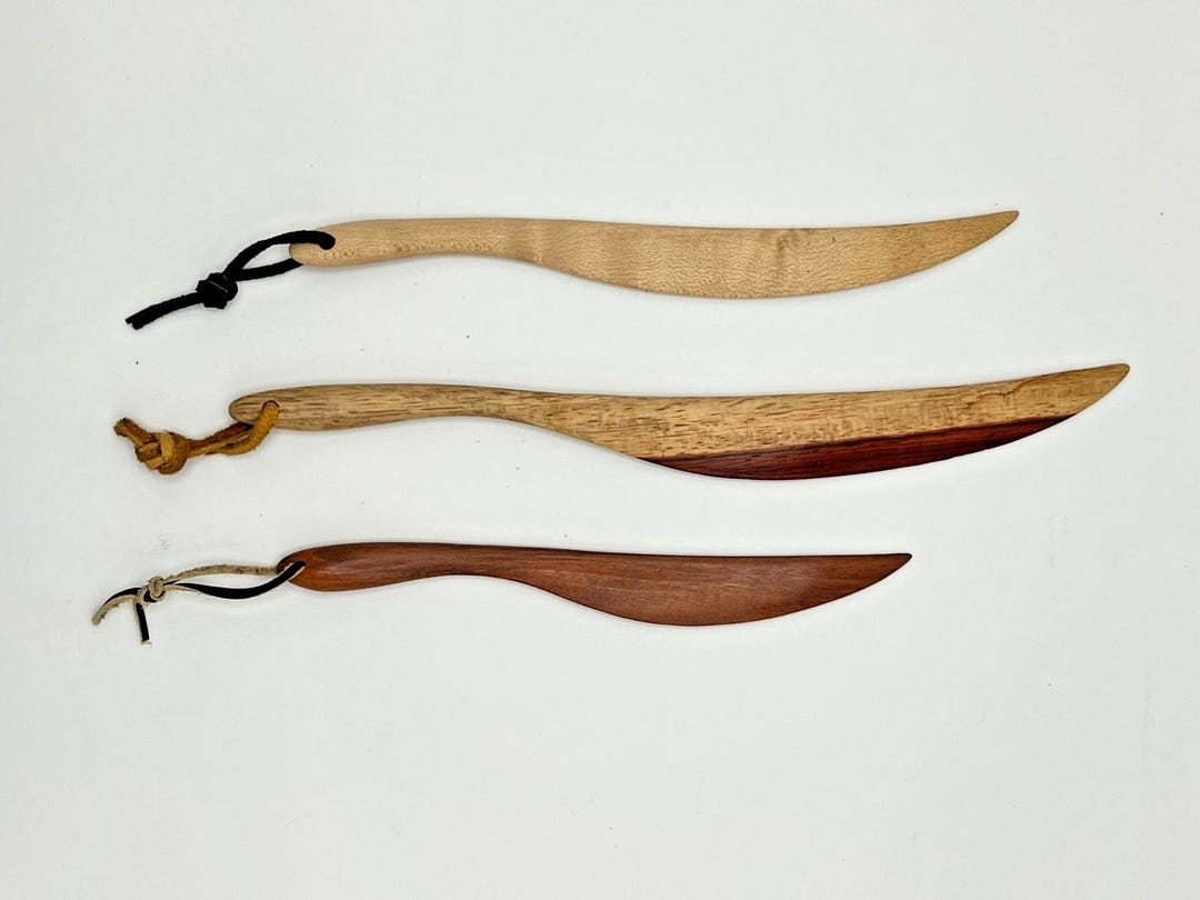 Bill Chappelow Treen Wooden Knives Rosewood, Vermillion, Birdseye Maple ...
