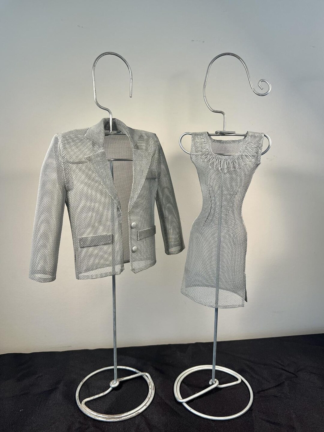 Vintage RARE Aluminum Hanging Jacket and Dress Sculptures/jewelry Rack ...