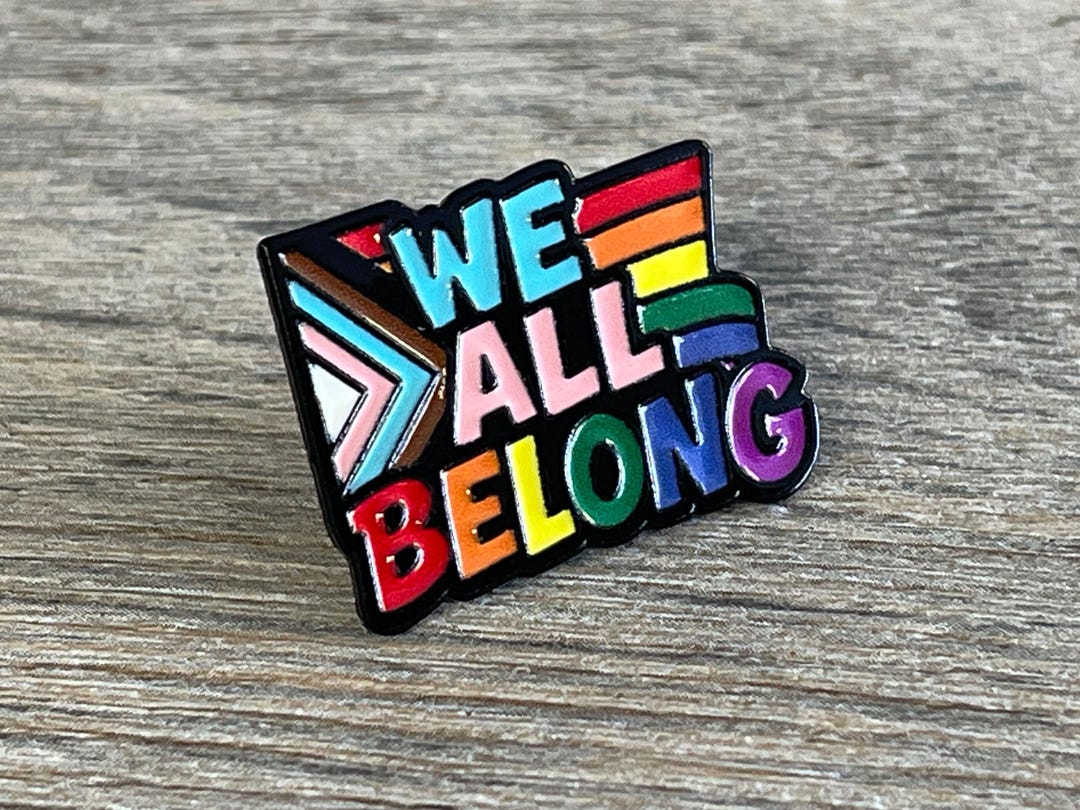 Progress Pride Flag Enamel Pin: LGBTQ+ Ally Lapel Pin - Etsy