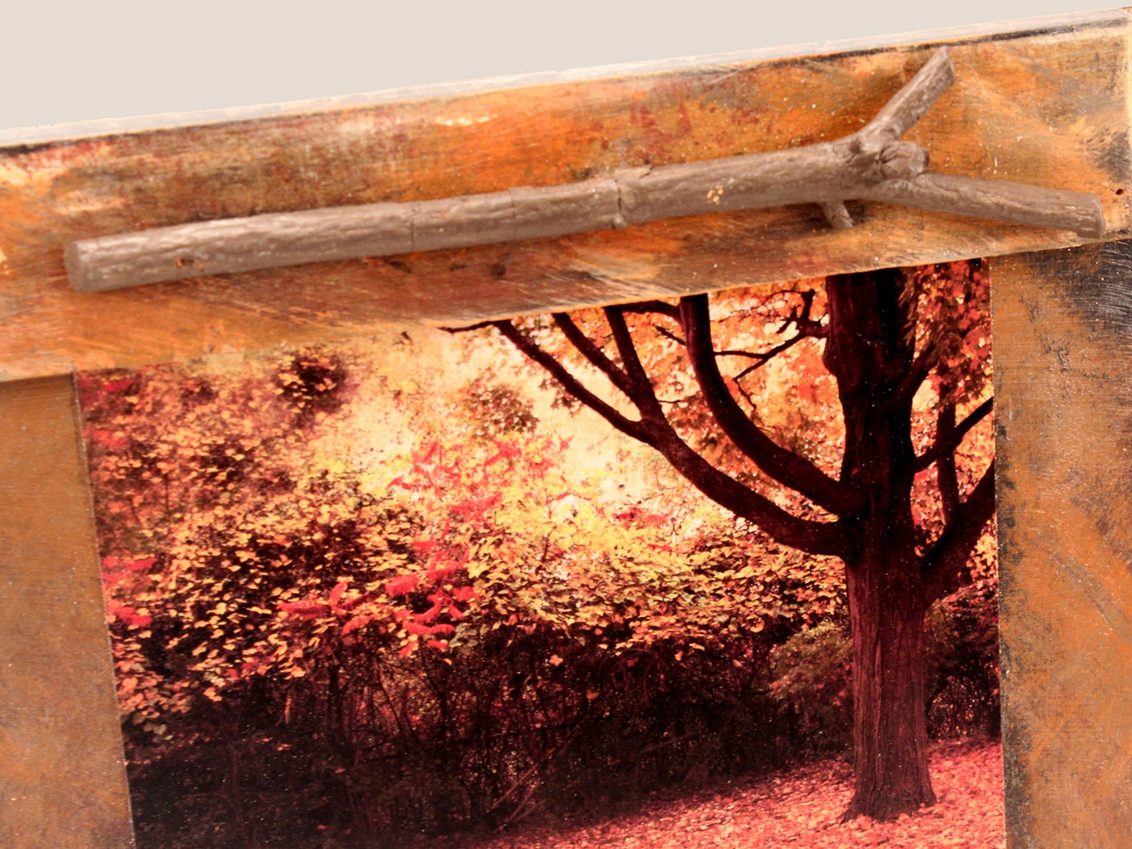 Rustic Wood Plaque With Fall Photo Country Landscape Wall - Etsy