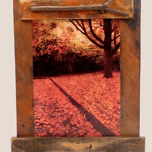 Rustic Wood Plaque With Fall Photo Country Landscape Wall - Etsy