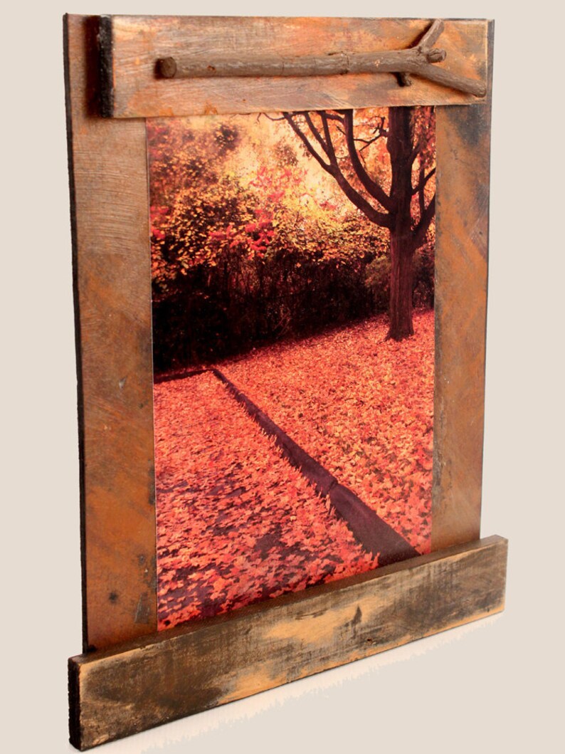 Rustic Wood Plaque With Fall Photo Country Landscape Wall - Etsy