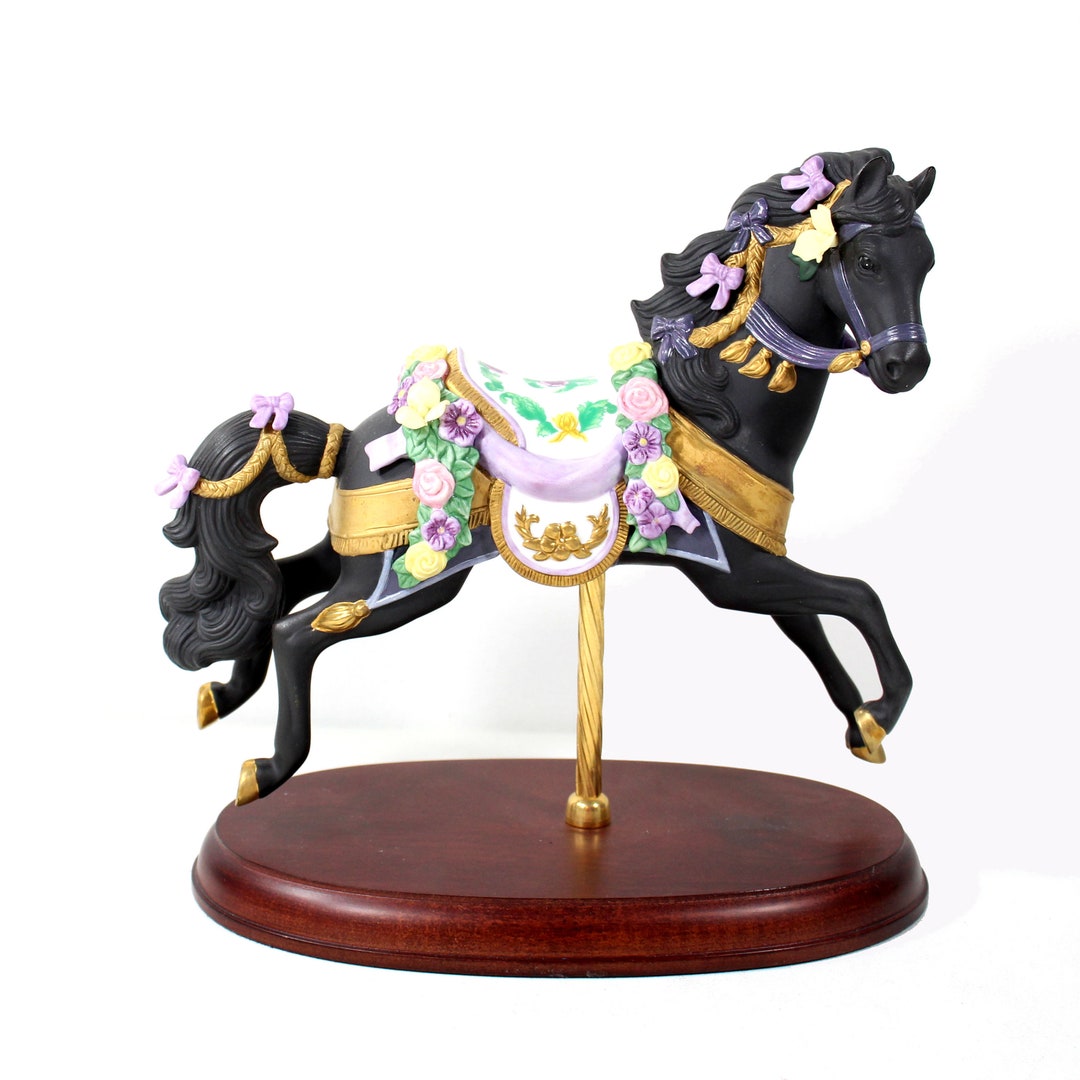 Lenox Vintage Carousel Horse Figurine 1993 Collectible Black - Etsy