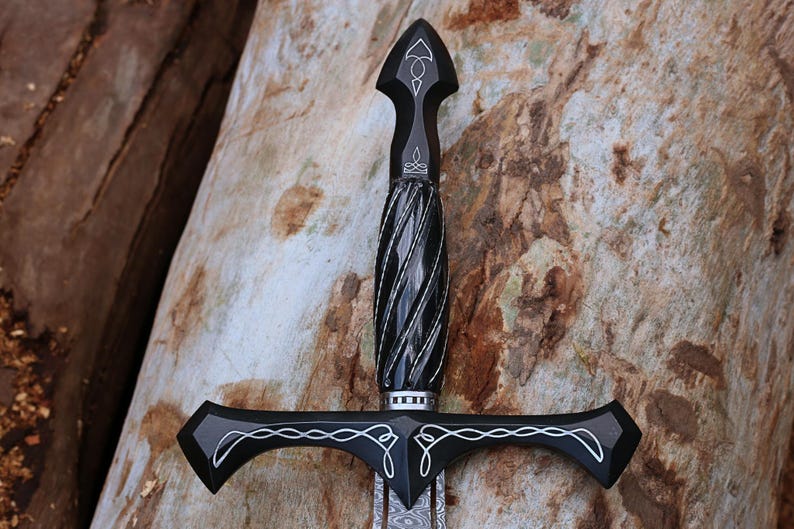 Hand Forged Damascus Steel Viking Sword – Personalized Display Sword - Etsy
