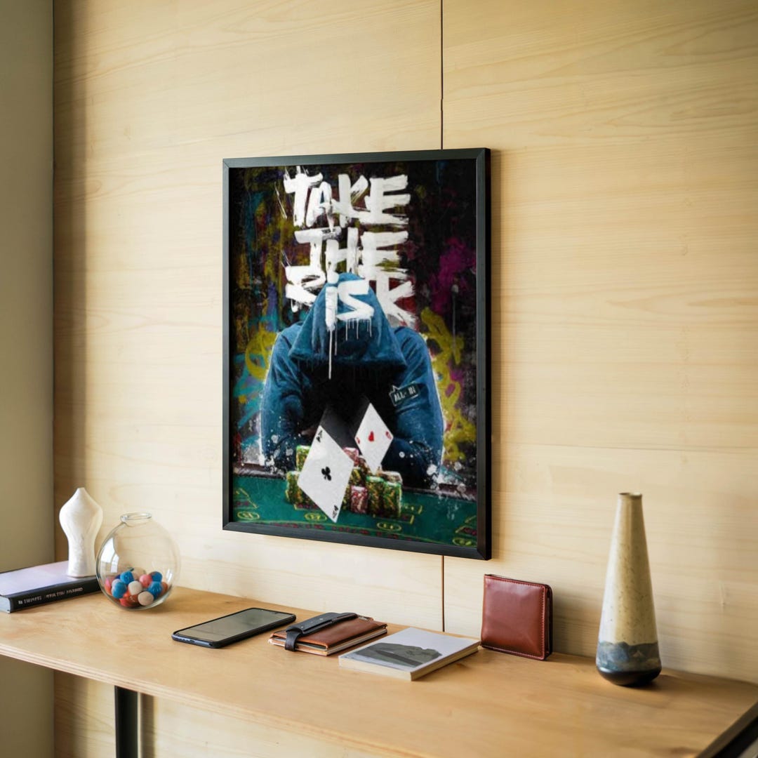 Poker Canvas Print: Banksy Style Motivational Graffiti Art, Unframed - Etsy