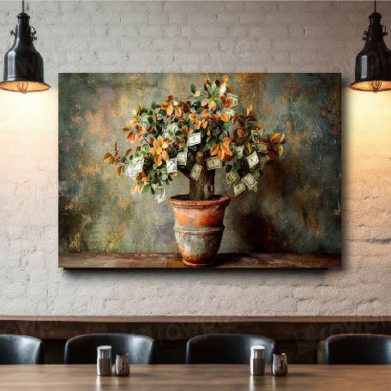 Money Tree Painting - Etsy