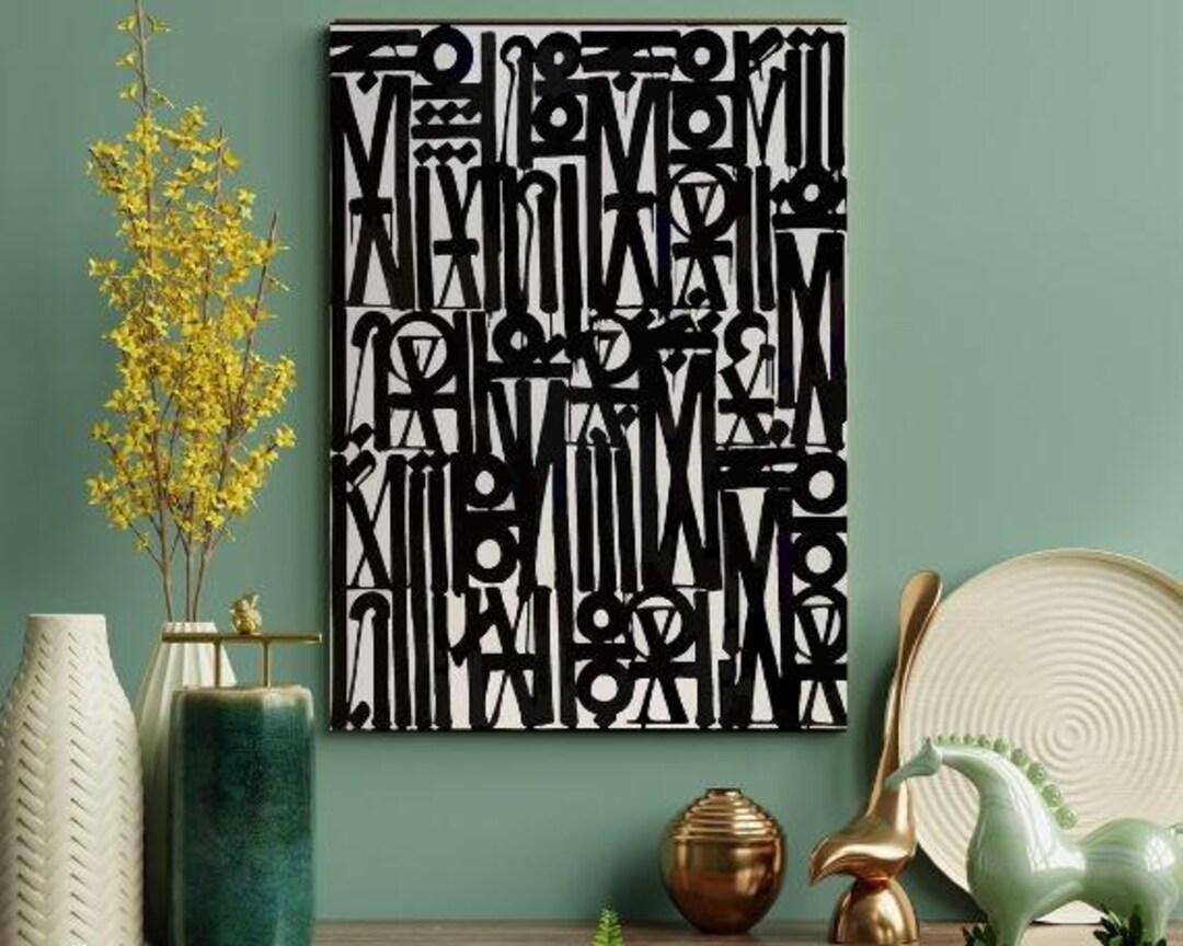 Retna Lighting Songs Scripts Canvas Poster Print, Modern Street Art ...