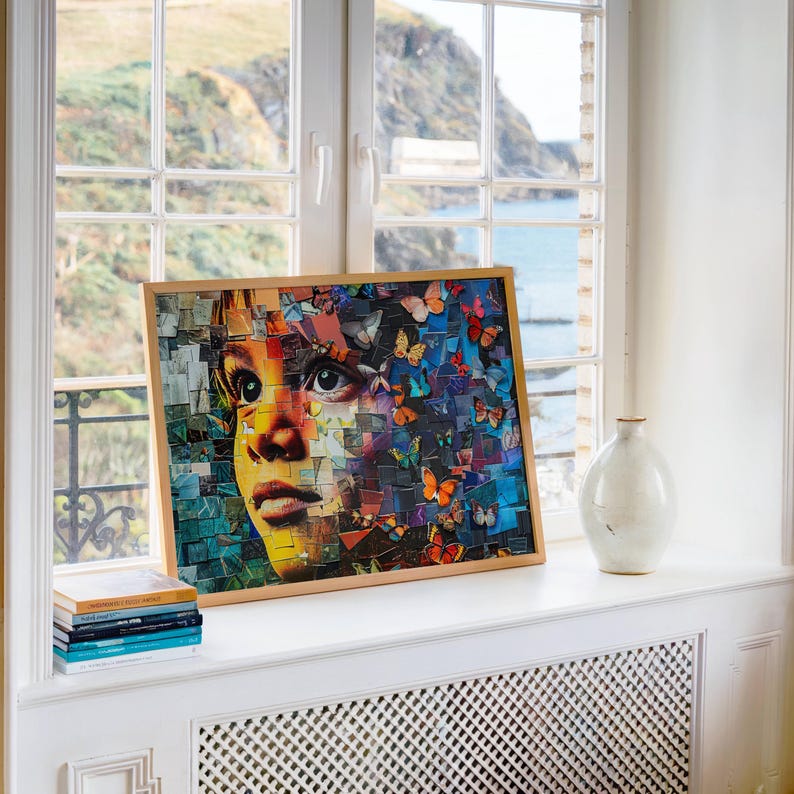 Autism Awareness Canvas Print: Colorful Portrait Collage ...