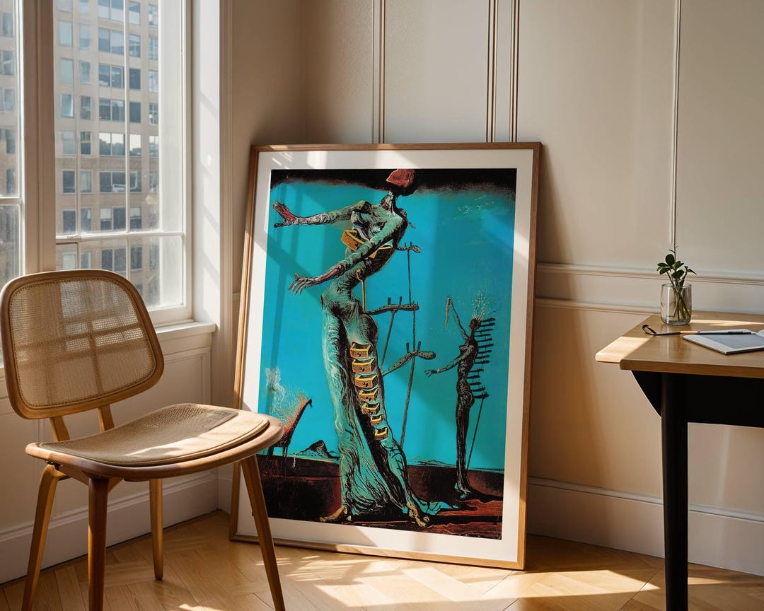 Salvador Dali Burning Giraffe Canvas Print: Surrealist Art, Umframed - Etsy