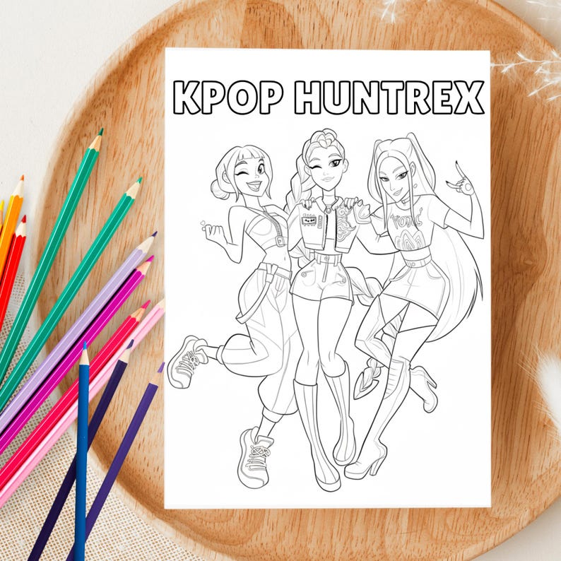 Demon Hunters Kpop Coloring Pages | K-pop Coloring Book for Kids ...