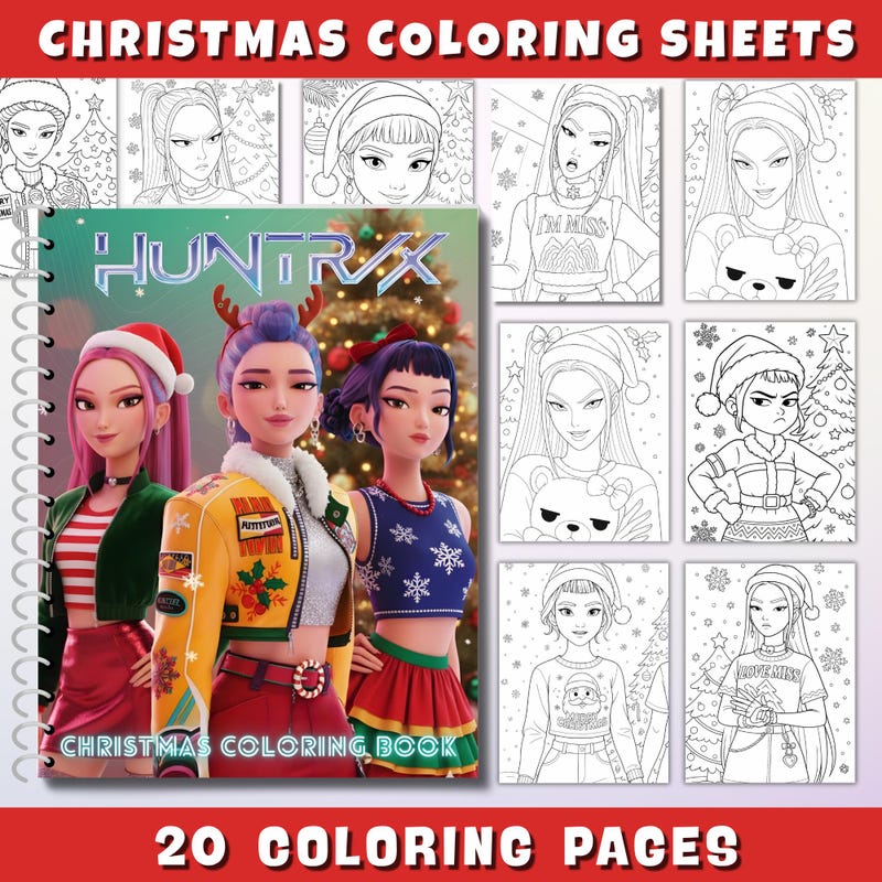 Huntrix Coloring Pages - Etsy