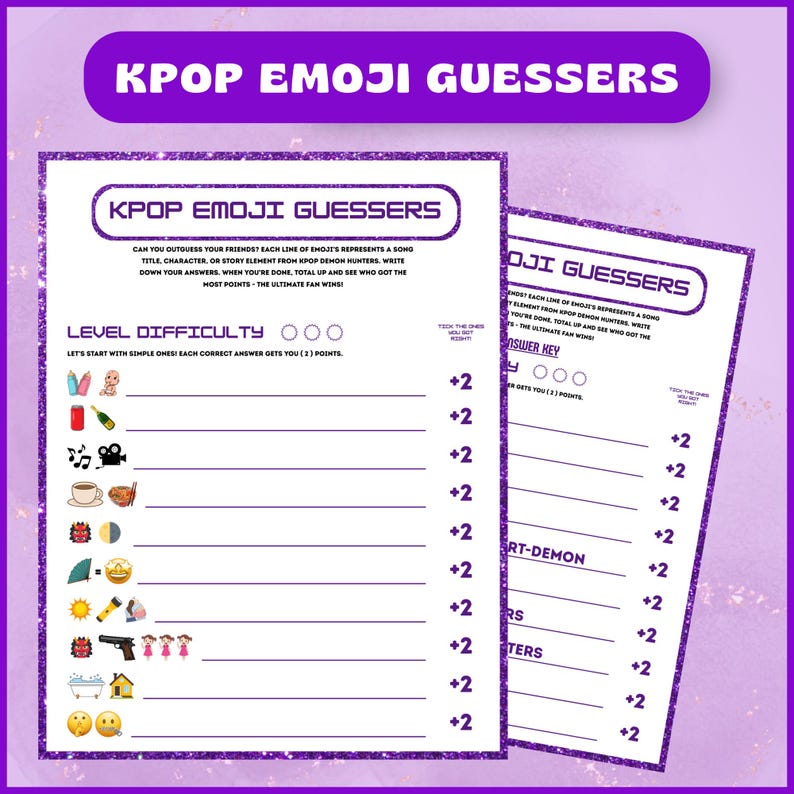 Kpop Demon Hunters Activity Pack | Printable Party Games, Coloring (PDF ...