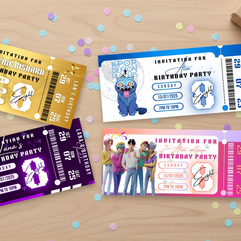 Editable Kpop Demon Hunters Concert Tickets – Printable and Editable ...