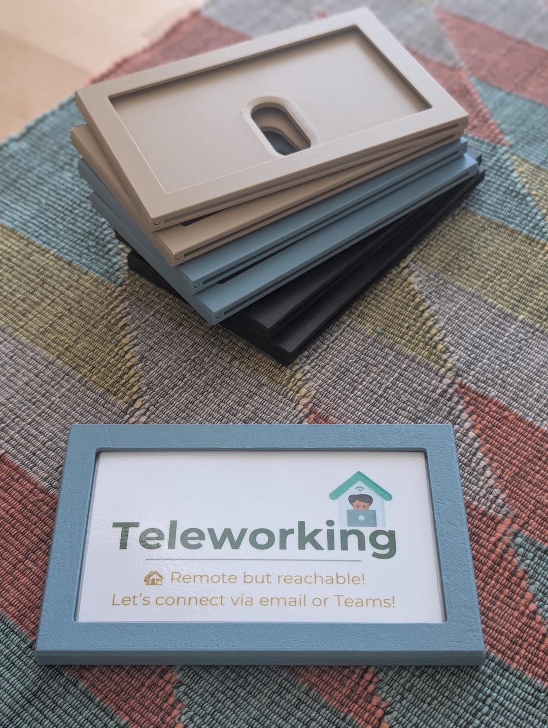Interchangeable Office Door Sign: 3D Frame, 6 Status Cards - Etsy