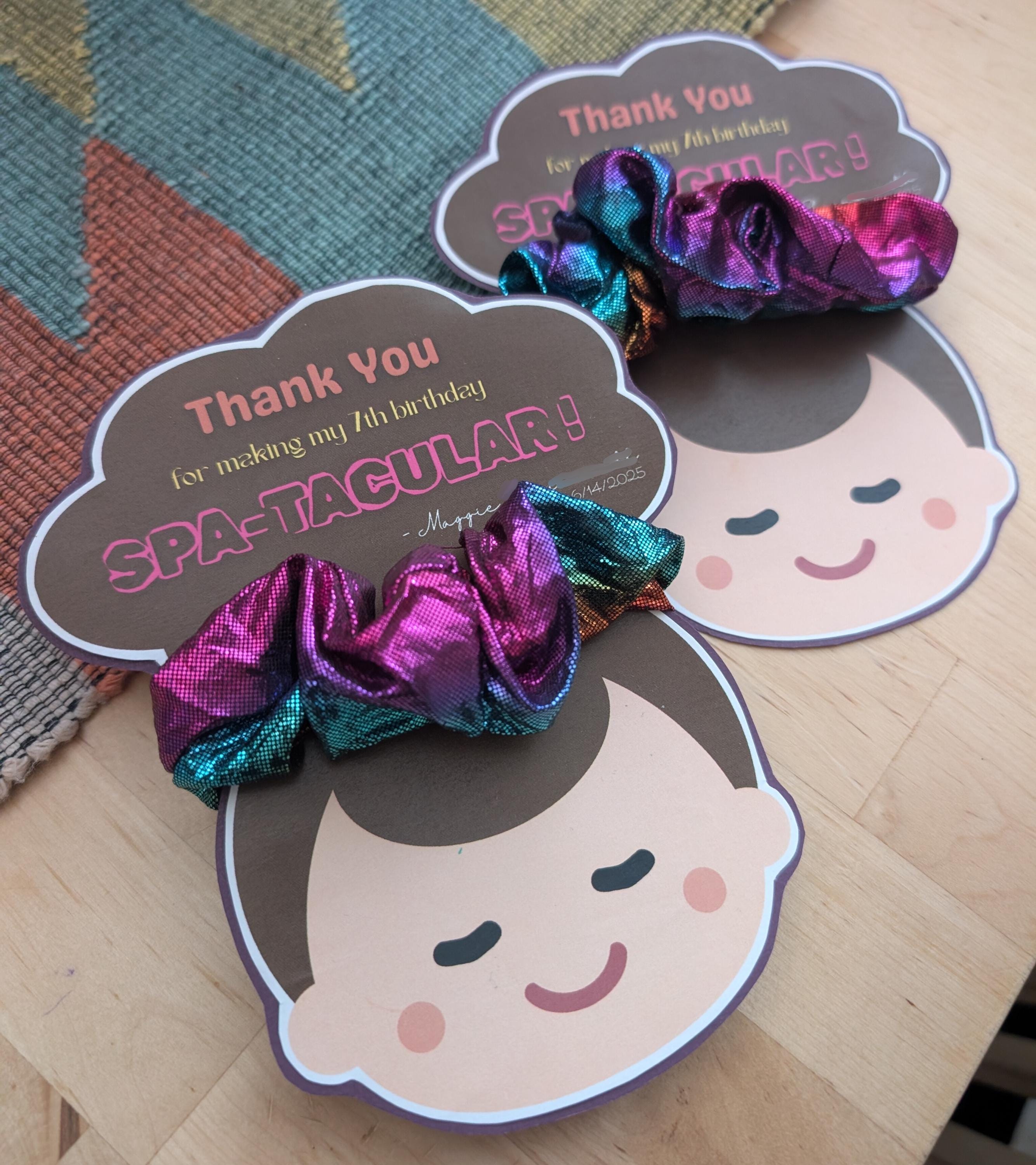 Scrunchie Holder Thank You Card – Party Favor (editable Template) - Etsy