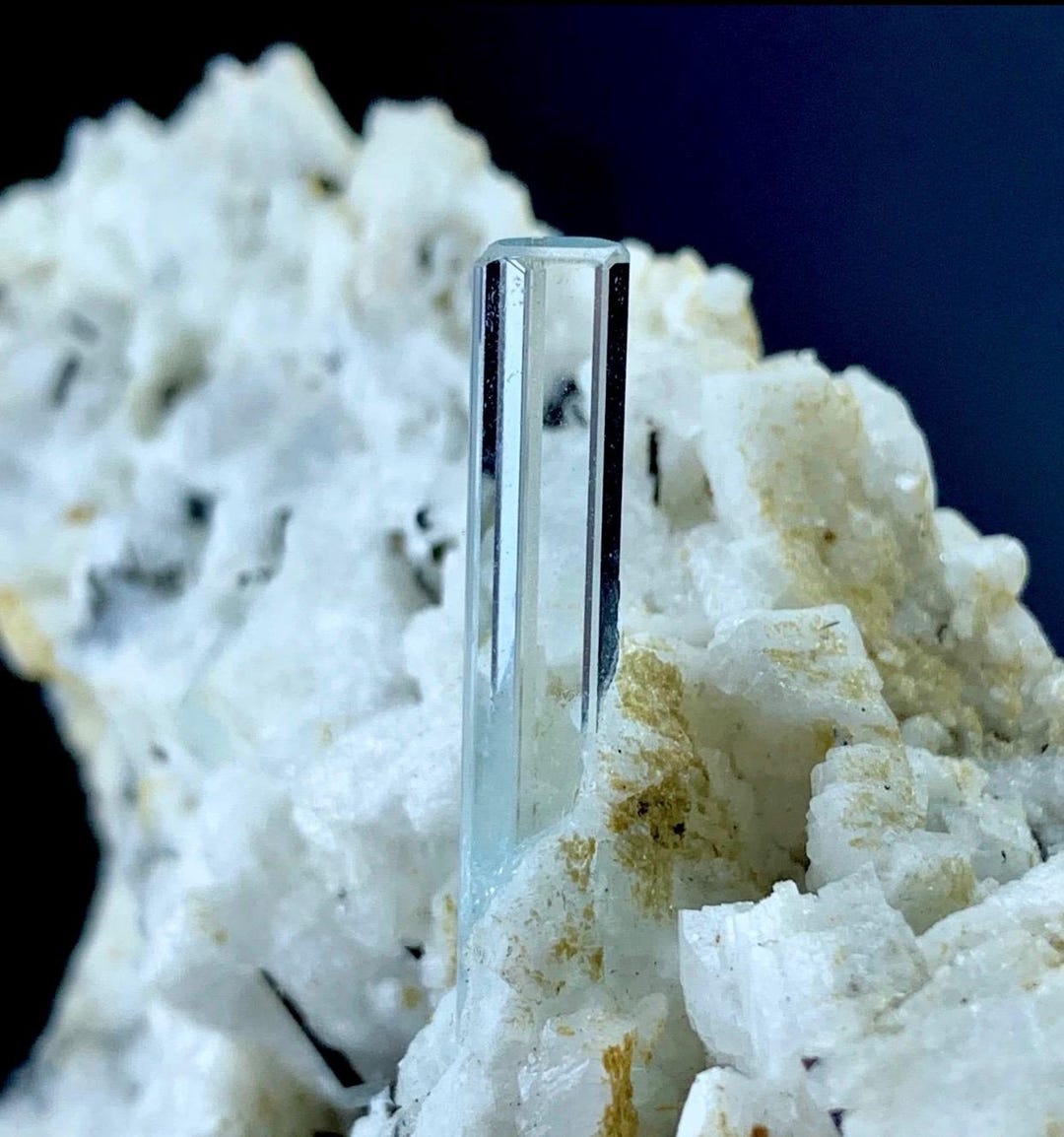 Natural Aquamarine Crystal on Matrix - Pakistan Origin - Etsy