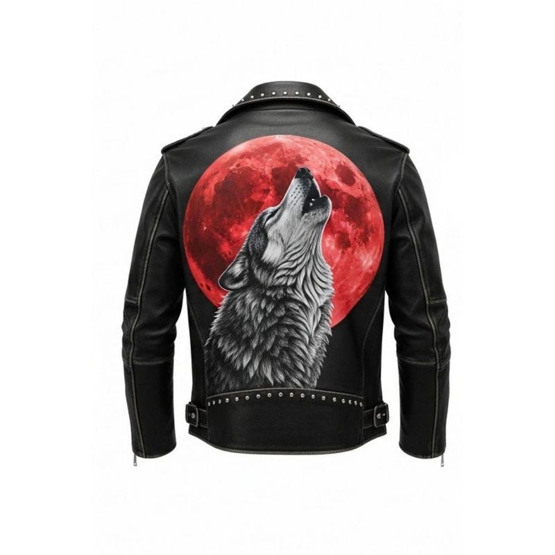 Moon Leather Jacket - Etsy