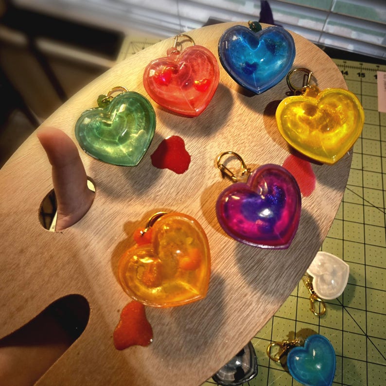 Super Paper Mario Pure Heart or Chaos Heart Keychain - Double Sided - Etsy