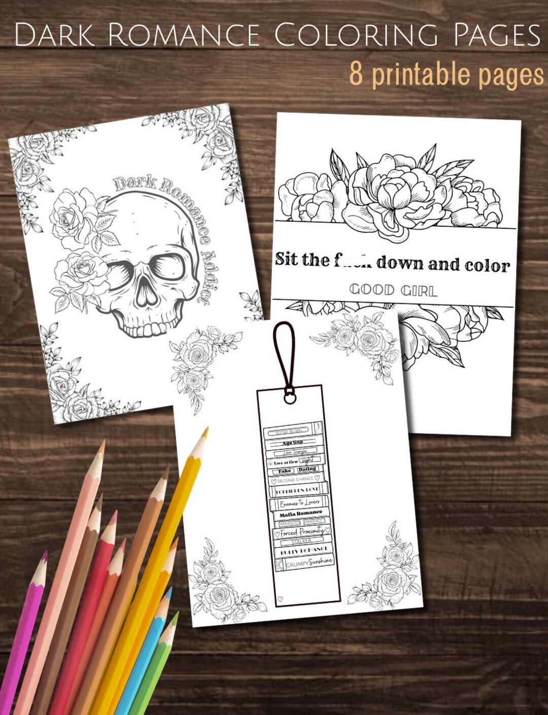 Adult Coloring Pages Vol 1 | Spicy Printable PDF - Etsy
