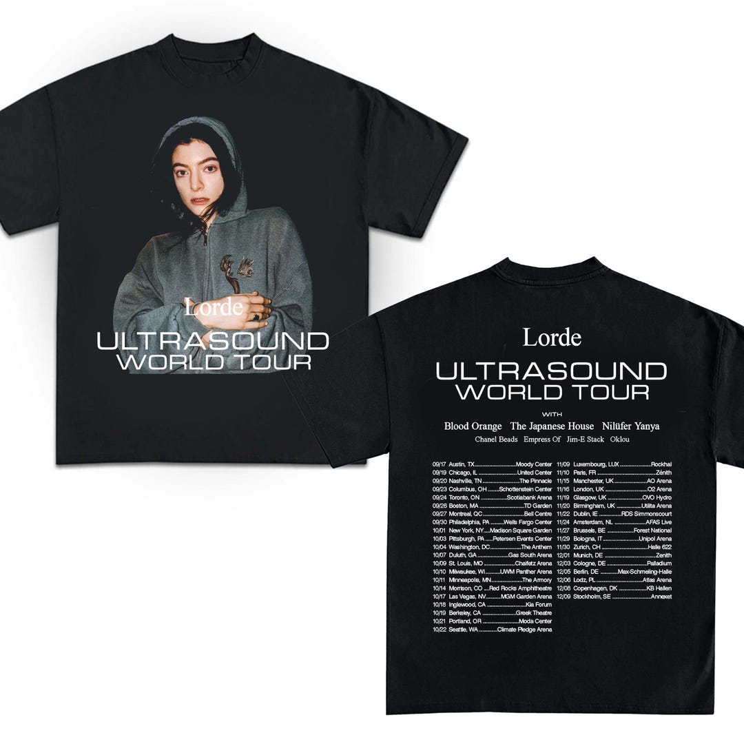 Lorde Ultrasound Tour T-shirt, Lorde Tour Merch 2025 Tour Lorde ...