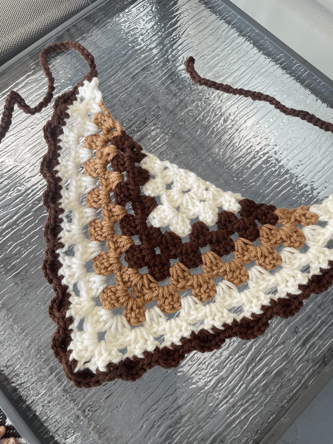 Cottage Core Crochet Bandana, Cottage Core Hair Scarf, Retro Bandana ...