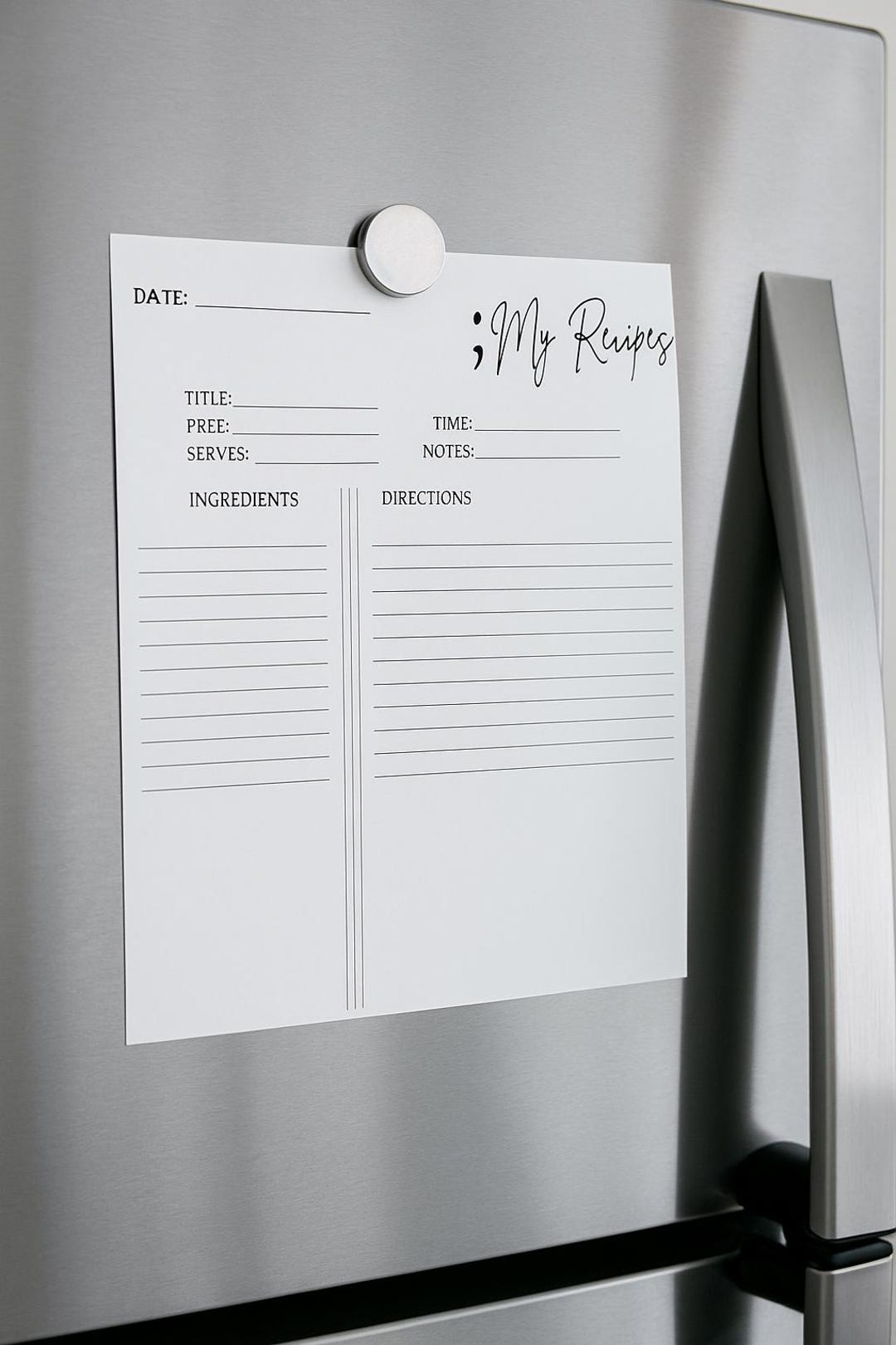 Printable Recipe Card: Custom Recipe Page (digital Download) - Etsy