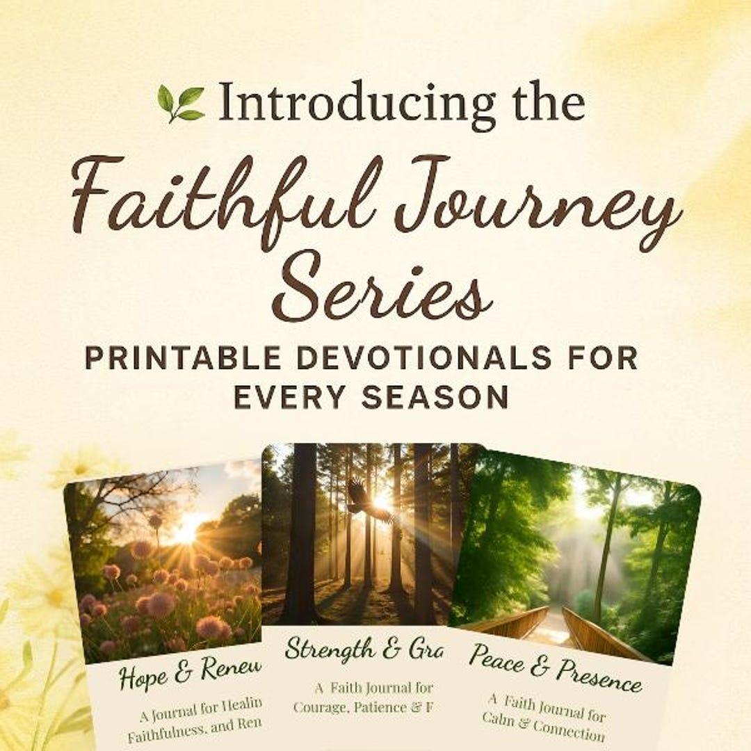 Faithful Journey Devotional Bundle – Printable Scripture Cards & Mini ...