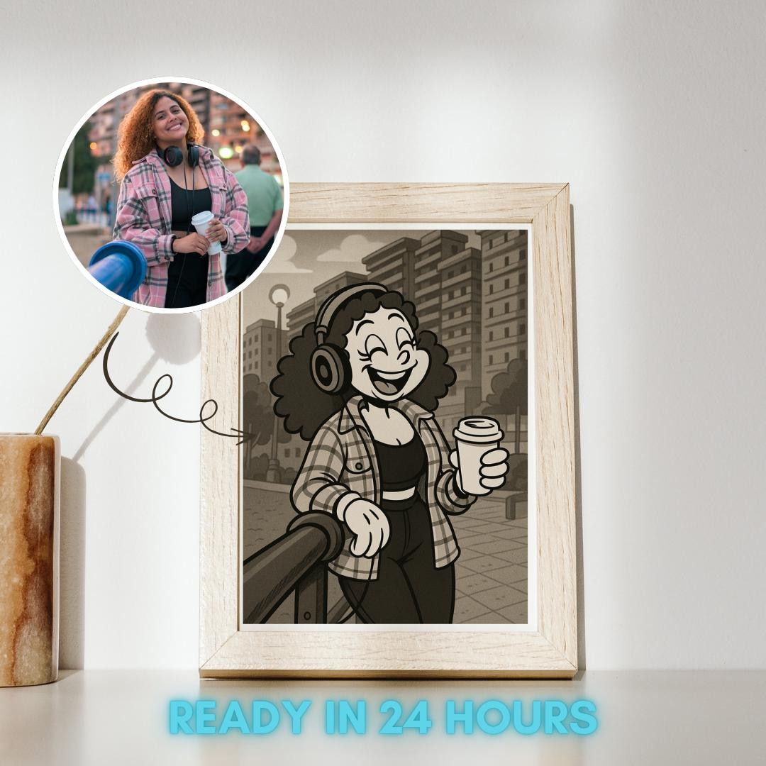 Fleischer Studios Style Custom Portrait: Vintage Cartoon Art (digital ...