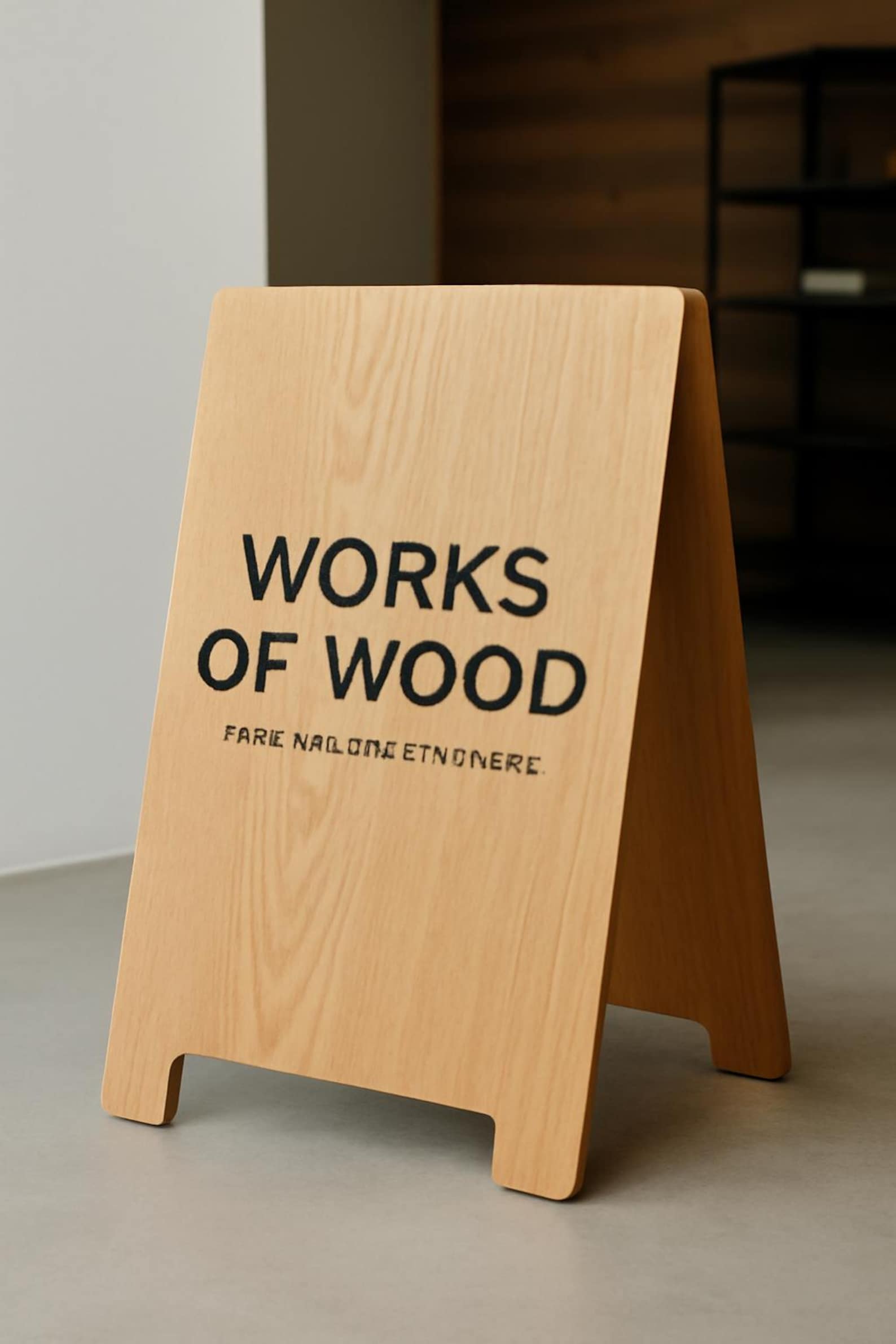 Custom Wooden - A-frame Sidewalk Sign - 60x90 CM - Outdoor Birch ...