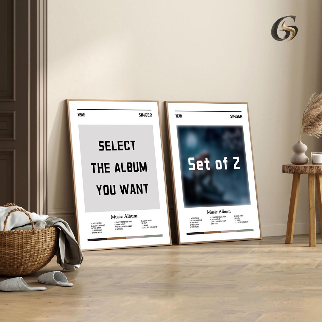 Custom Music Album Poster Set of 2 (digital Download), Personalized ...