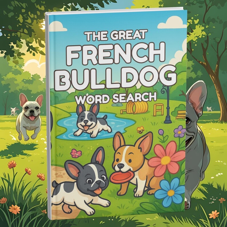 The Great French Bulldog Word Search – Fun Activity Book for Dog Lovers ...