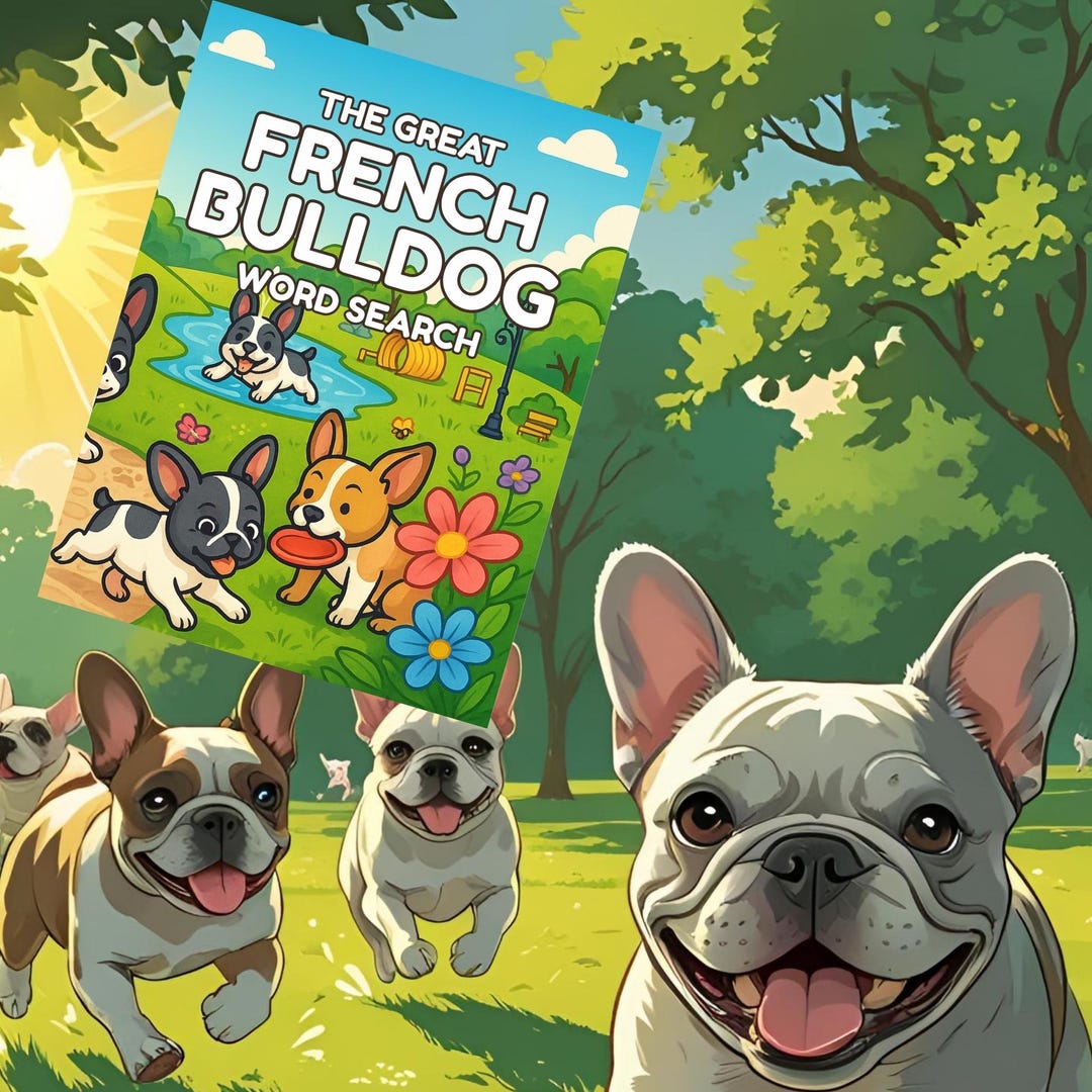 The Great French Bulldog Word Search – Fun Activity Book for Dog Lovers ...