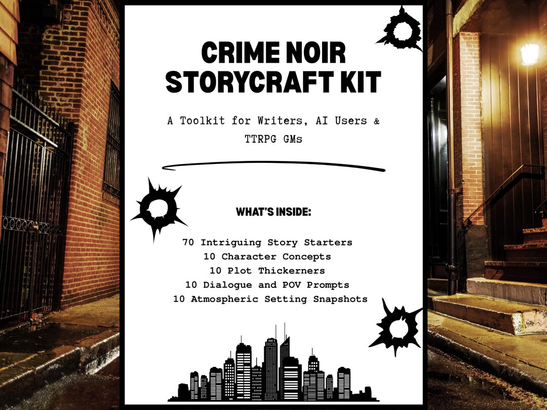 Crime Noir Storycraft Kit – Printable Writing Prompts for Writers ...