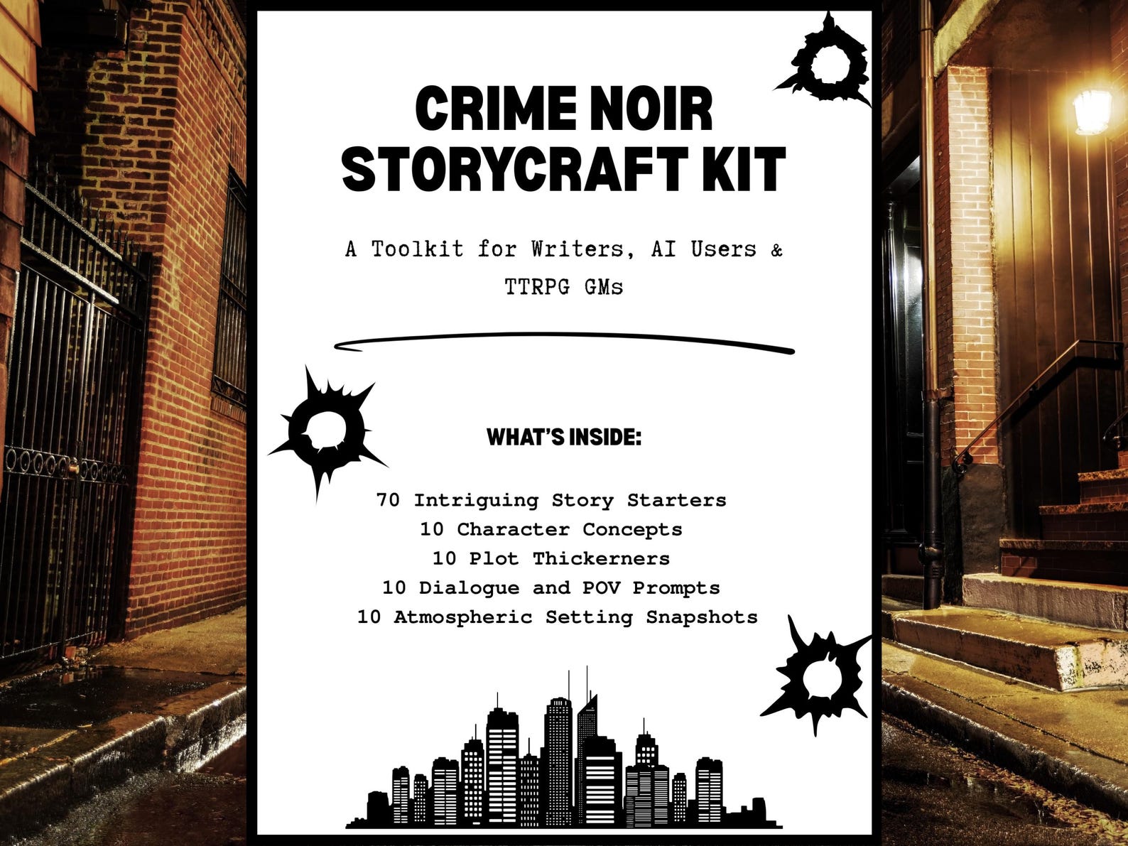 Crime Noir Storycraft Kit – Printable Writing Prompts for Writers ...