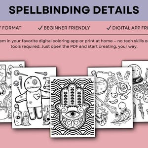 Witchcore Coloring Book – Printable PDF Coloring Pages, Magical ...