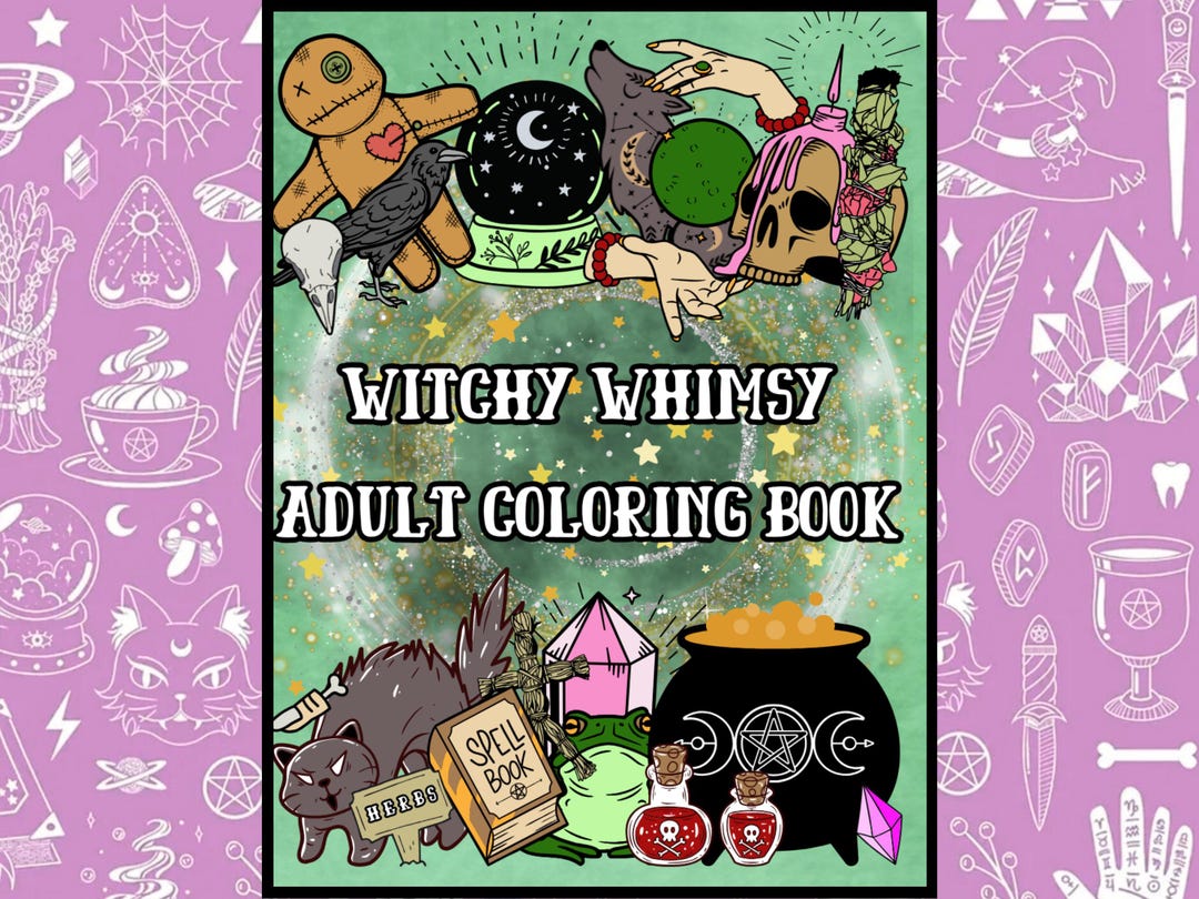 Witchcore Coloring Book – Printable PDF Coloring Pages, Magical ...