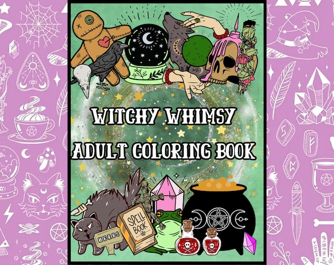 Cozy Witchy Coloring Pages: Spiritual Magic Designs (PDF Download ...