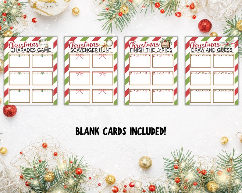 Christmas Party Games Bundle Printable | Holiday Game Night Pack ...