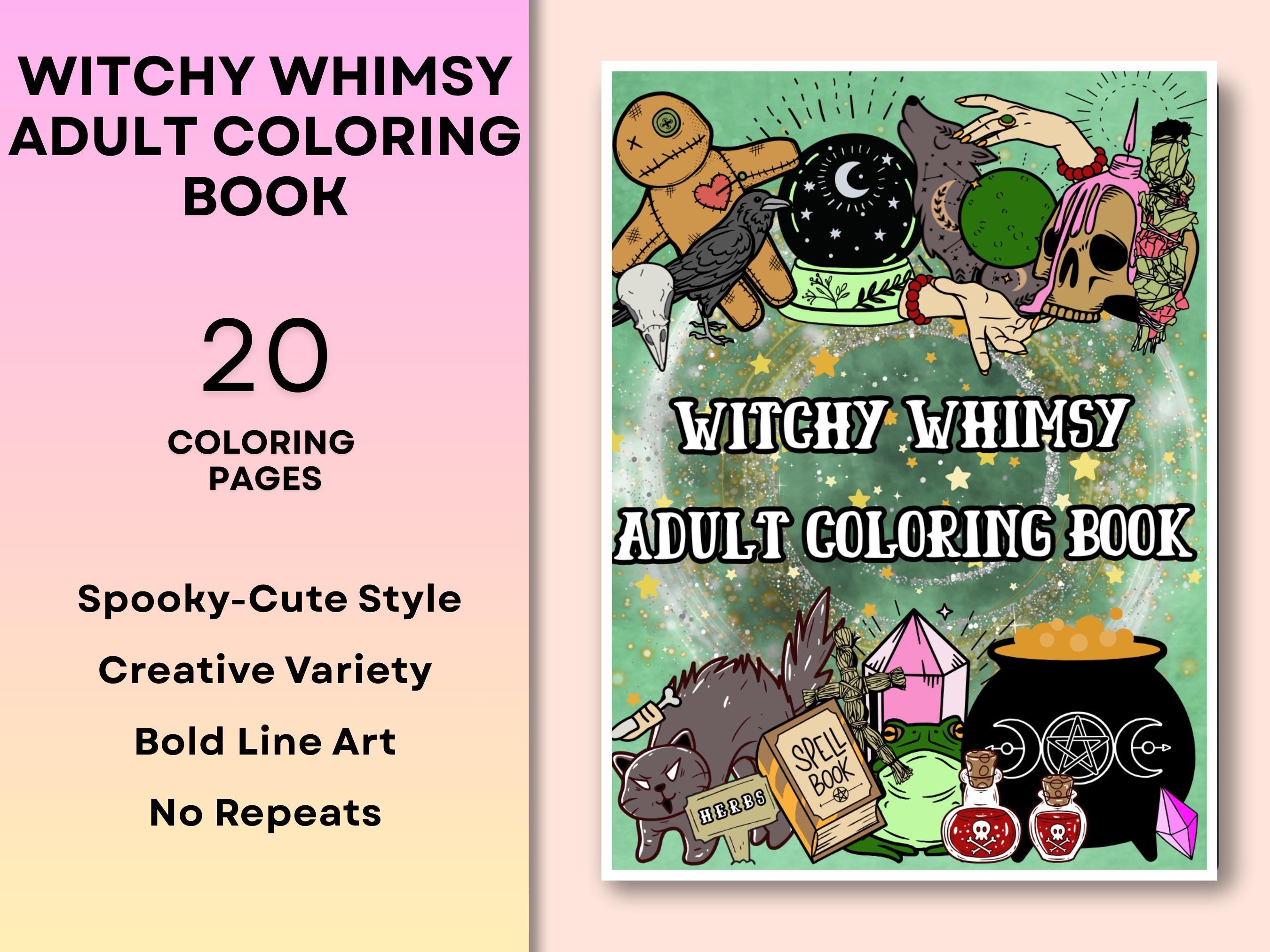 Witchcore Coloring Book – Printable PDF Coloring Pages, Magical ...