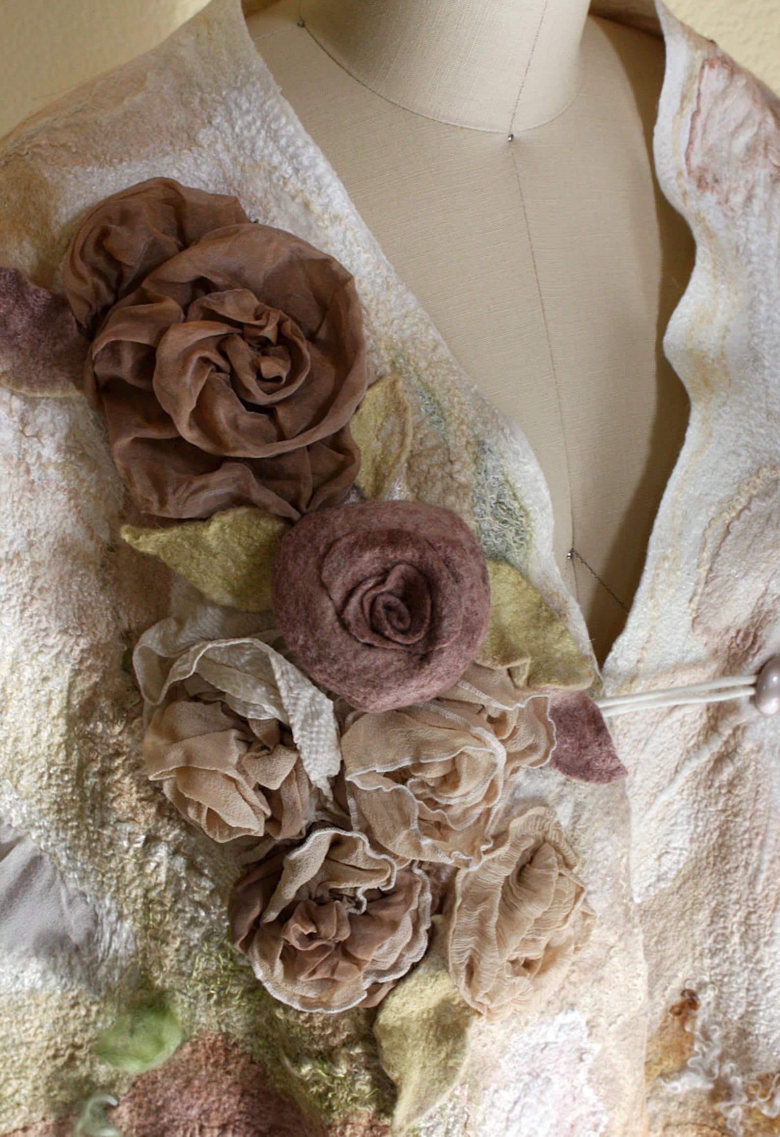 Nuno Felting TUTORIAL Felt Making Instructions Decorating Scarf Coat ...