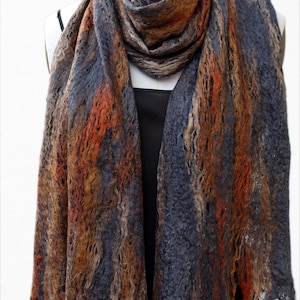 TUTORIAL Felting Instructions Felt Felted Scarf Wet Nunofelting Scarf ...