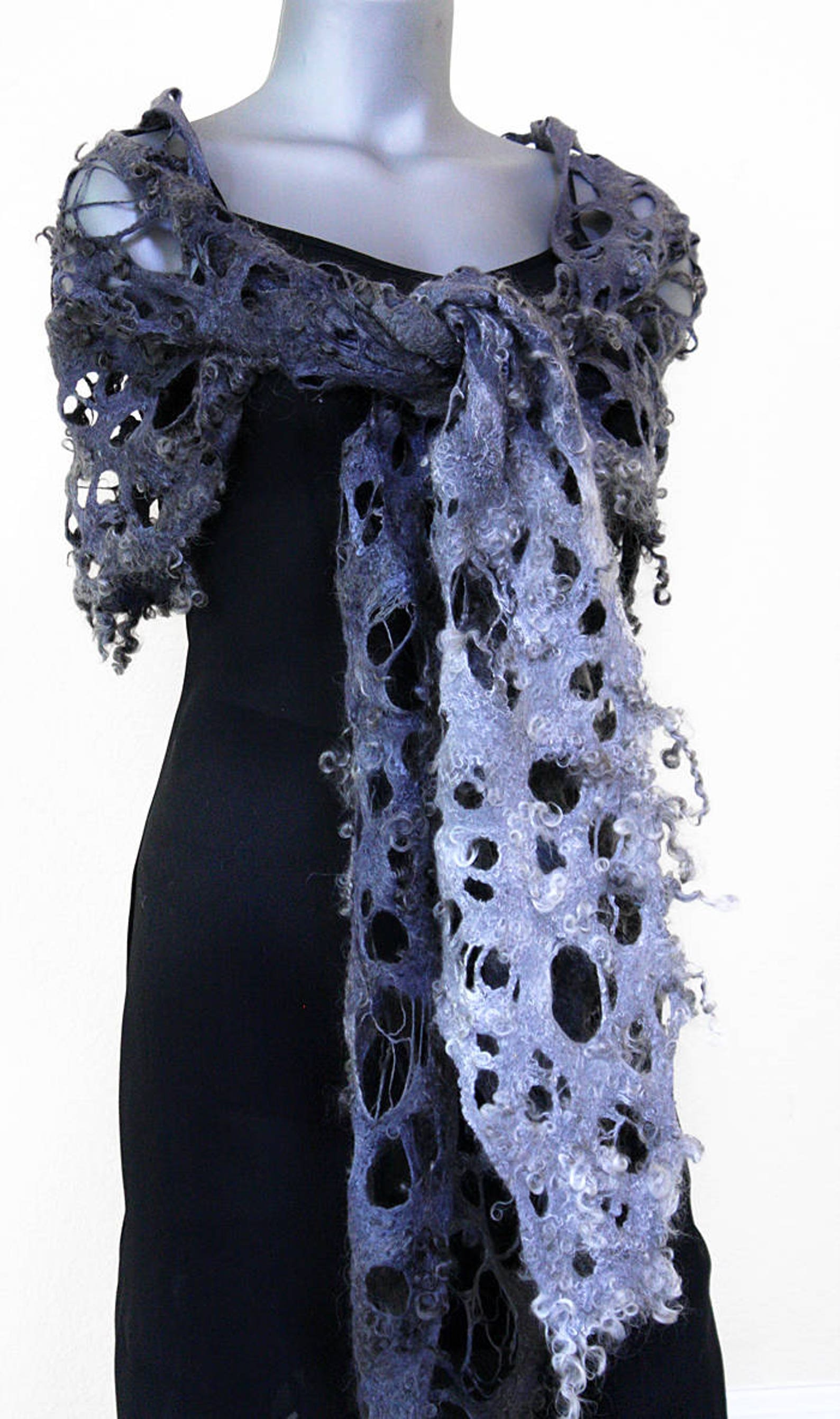 TUTORIAL Felting Instructions Felt Felted Scarf Wet Felting Scarf ...