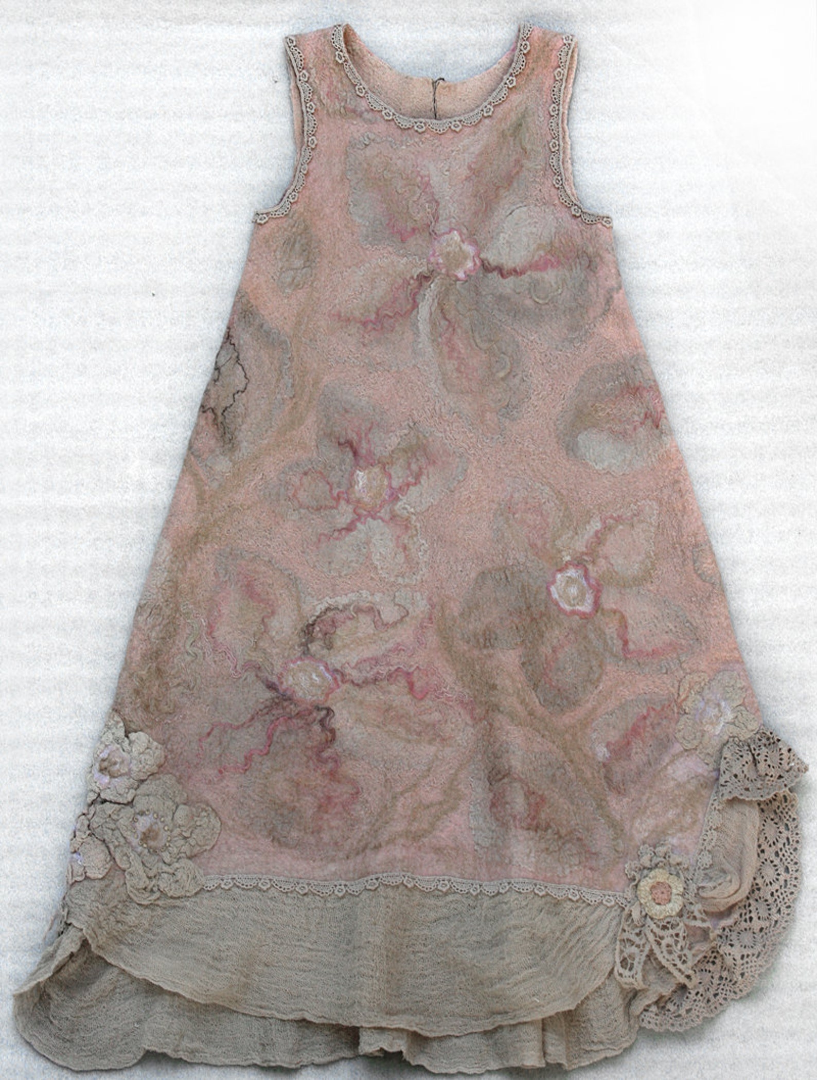 Nuno Felting TUTORIAL Easy Felt Making Instructions Making Pink Felted ...