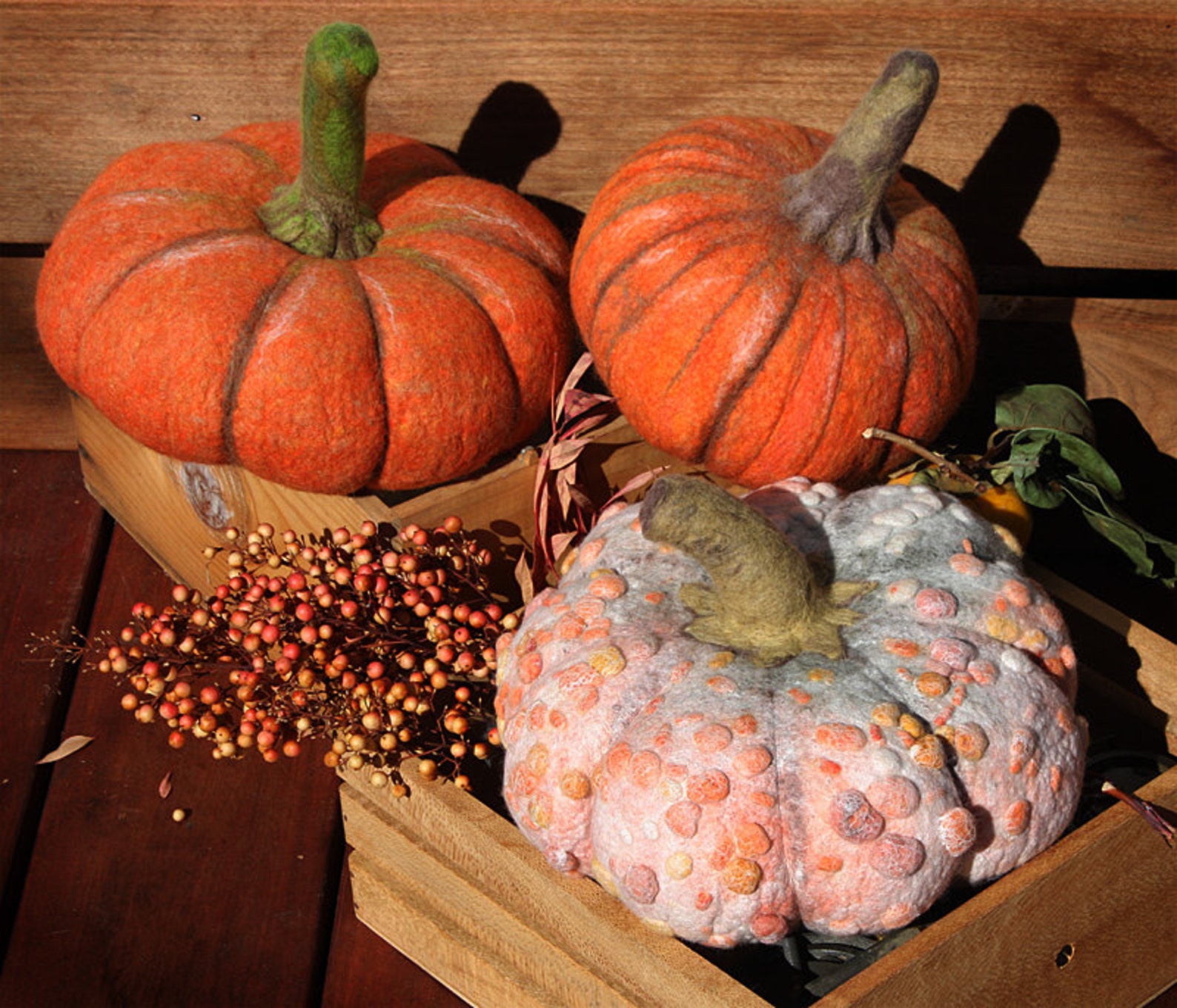 Felting TUTORIAL Large Wet Felted Pumpkin Felted Felting Instructions ...